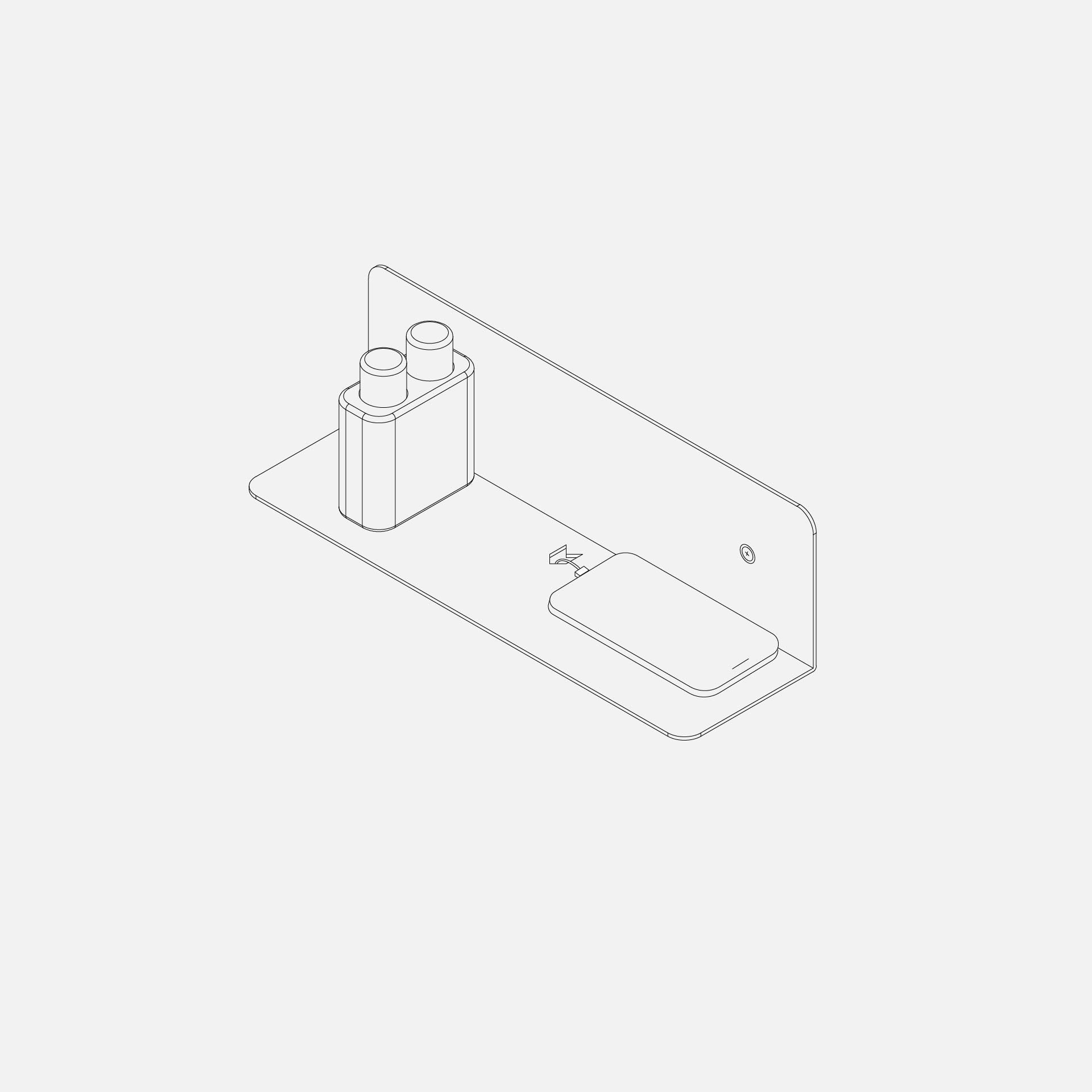 Mini Wall Shelf - White Metal – ARTIFOX