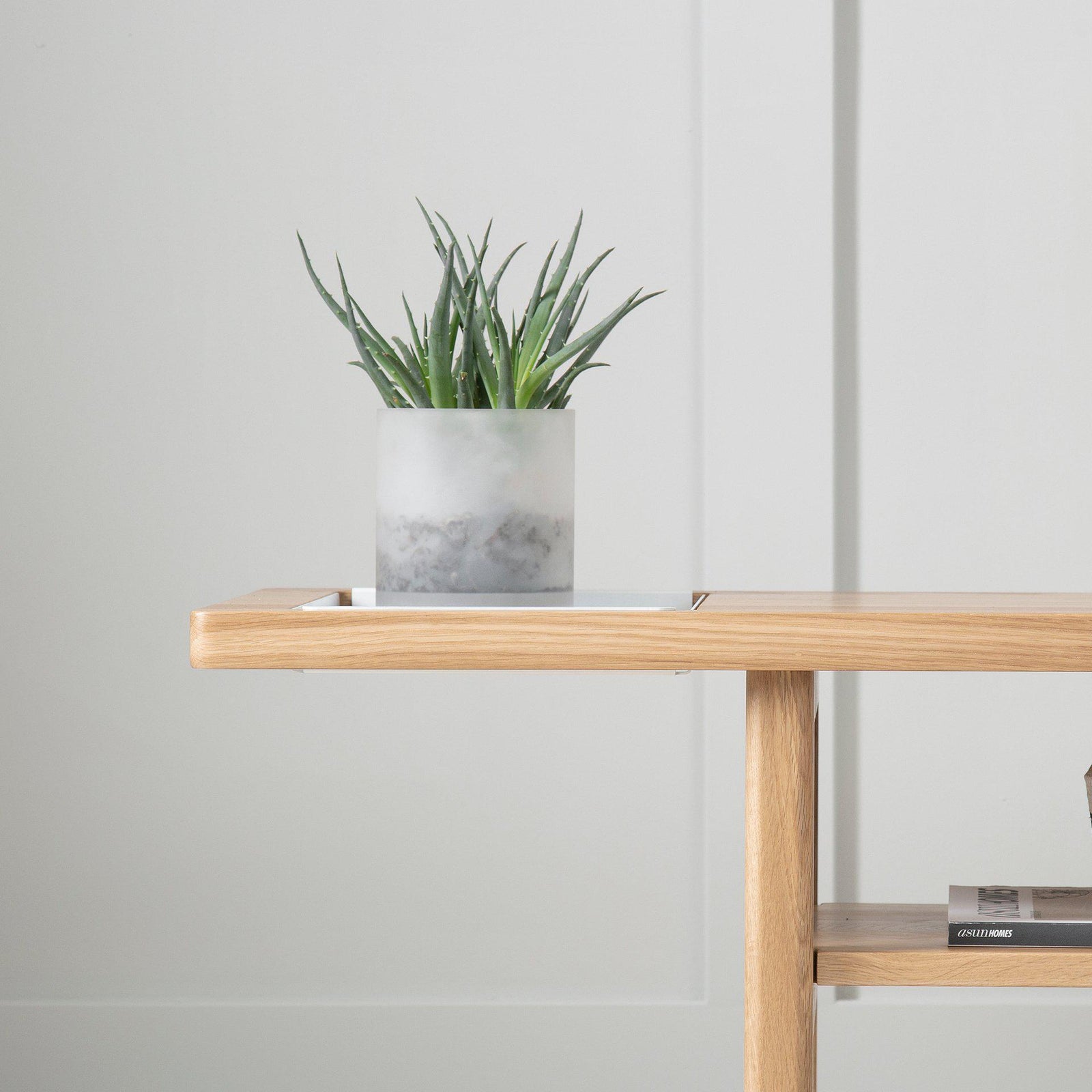 Acrylic Vessel & Planter - White Mist - ARTIFOX