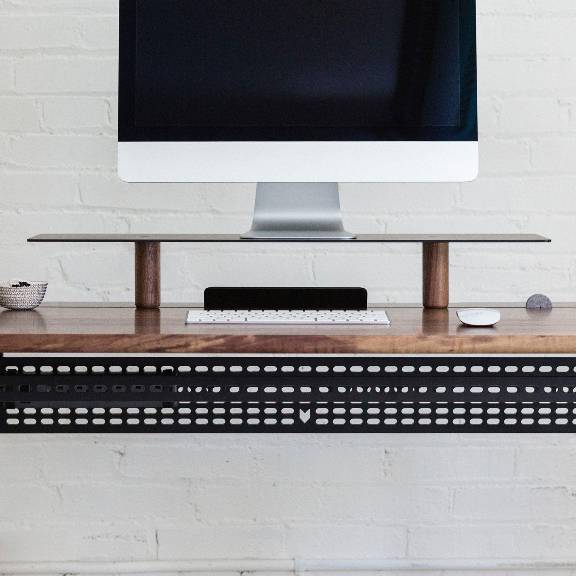 Monitor Stand & Desk Shelf - Walnut – ARTIFOX