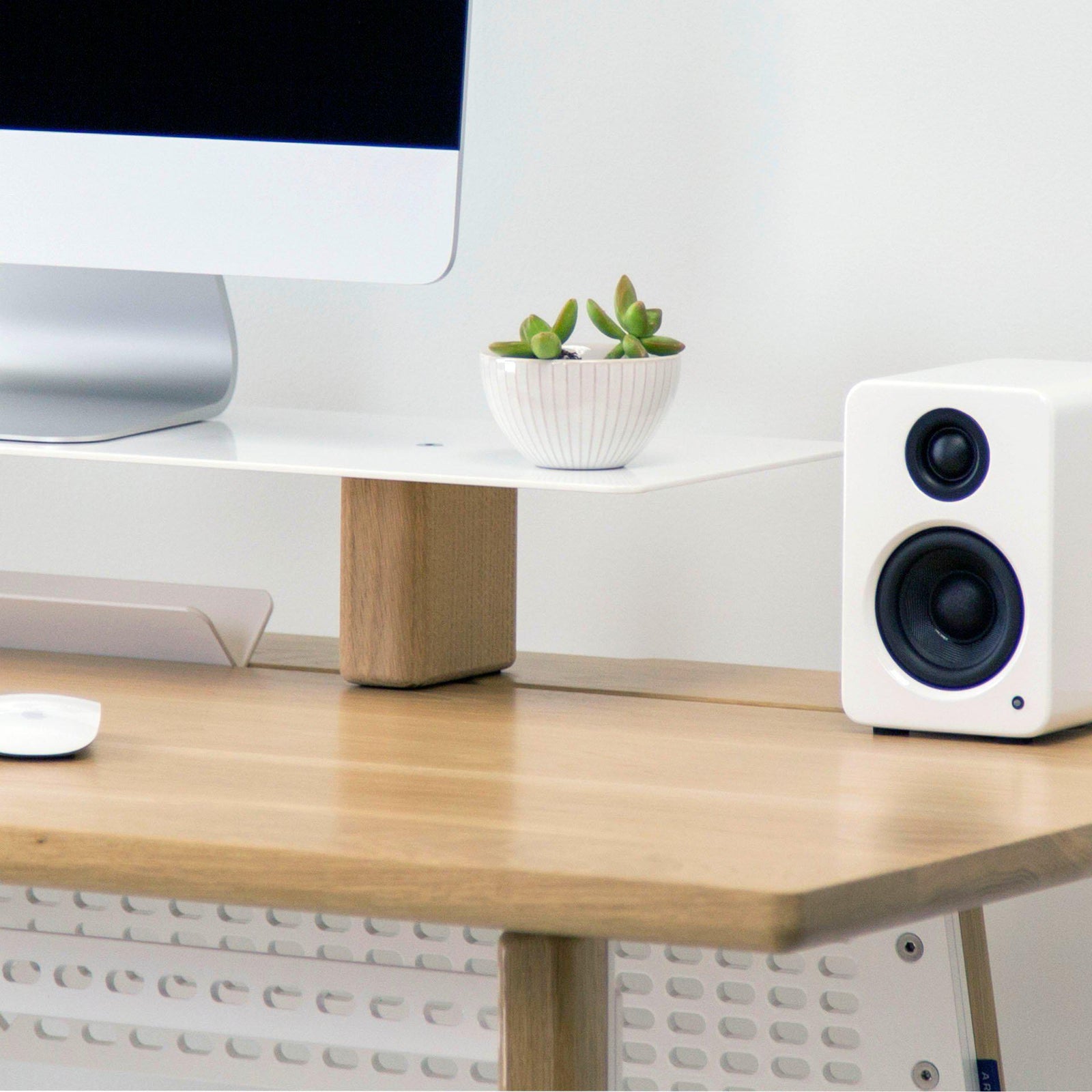 Monitor Stand & Desk Shelf - White Oak – ARTIFOX