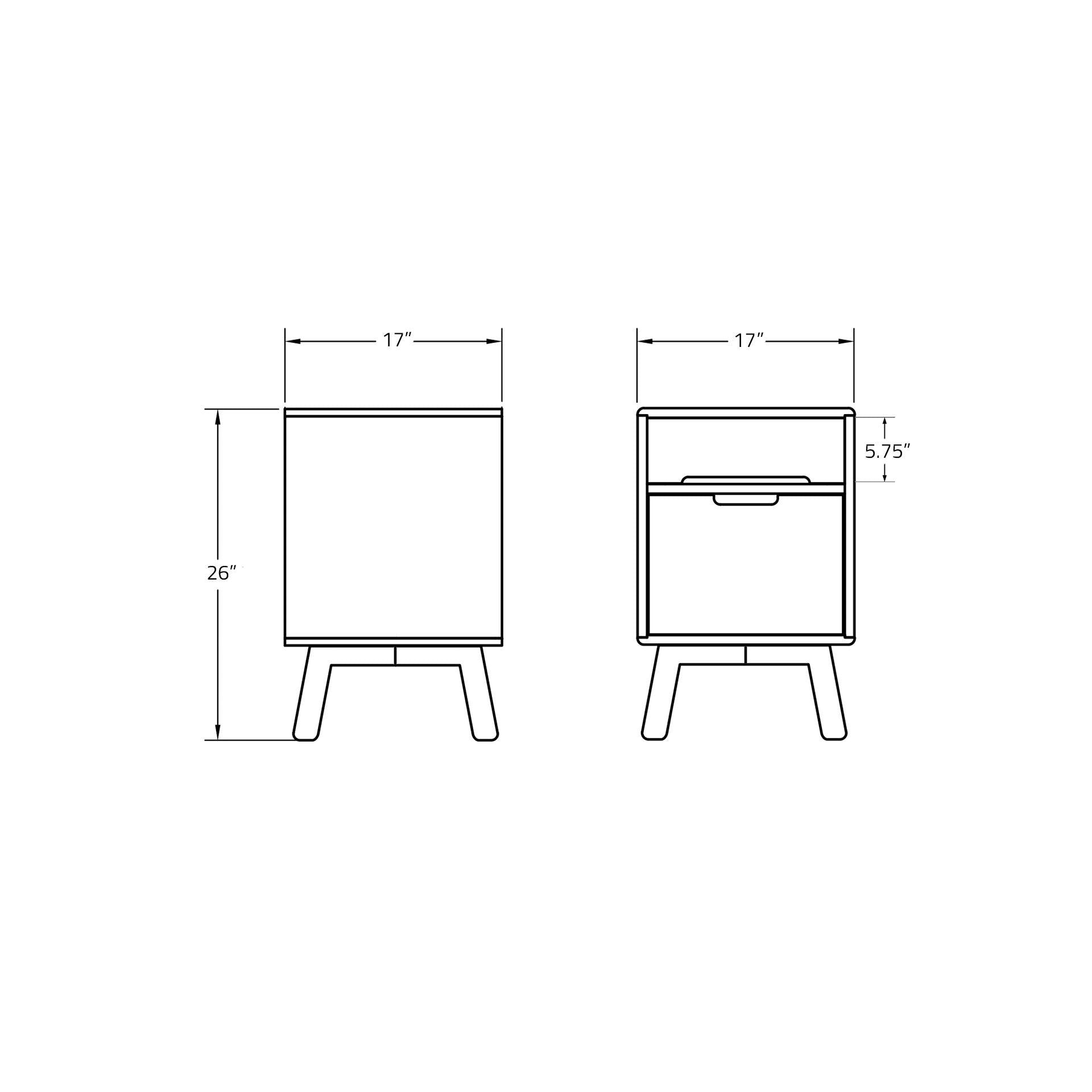 Modern Side Table - Walnut – ARTIFOX
